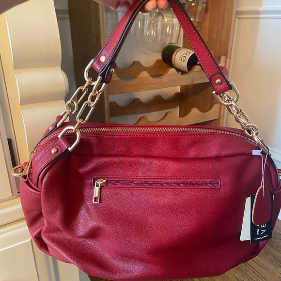 Mellow World | Bags | Mellow World Maroon Vegan Leather Handbag | Poshmark